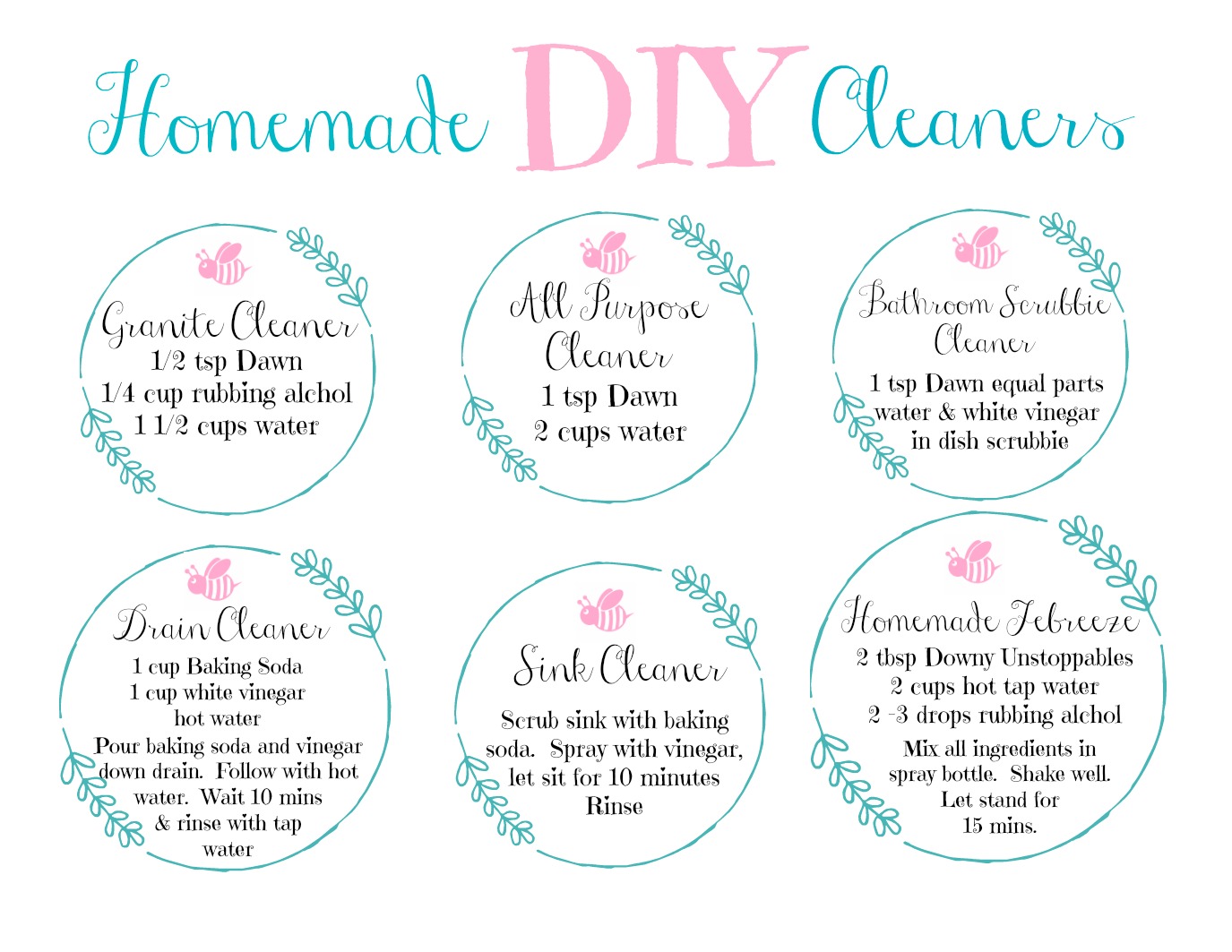 DIY Homemade Cleaners | My Bashful Life