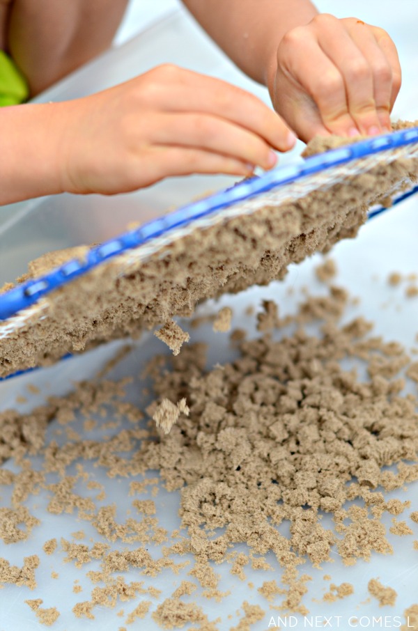 Kinetic Sand Fine Motor Sensory Activity | And Next Comes L ...