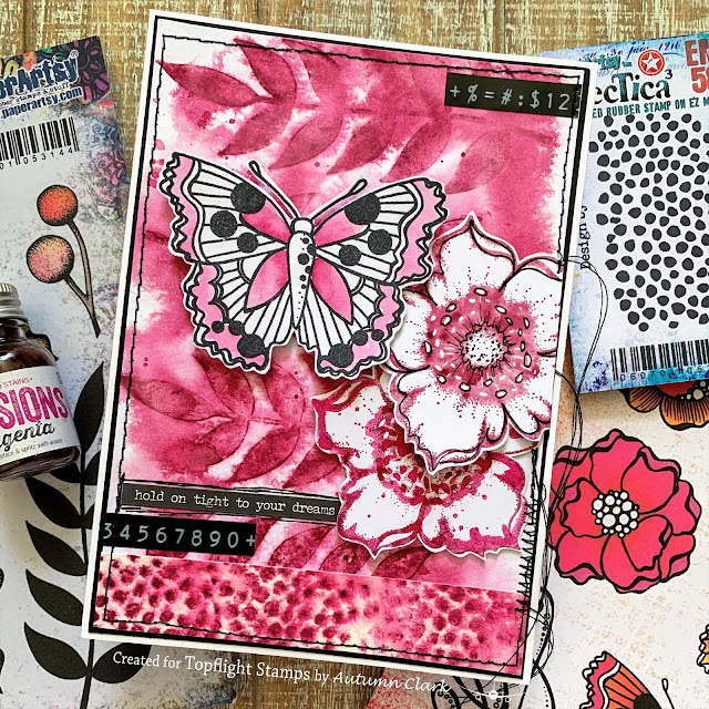 Topflight Stamps: Raspberry Tracy Scott Flowers & Butterflies Cards