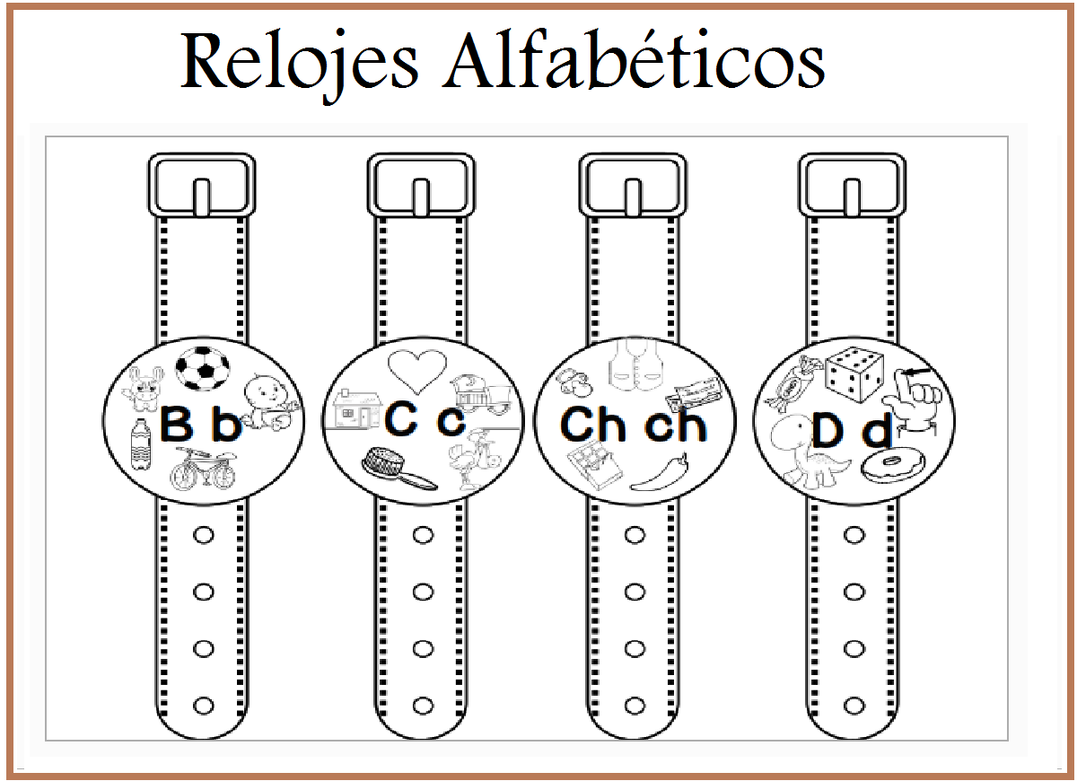 Hermosos Relojes Alfabéticos ~ DIPLOMAS GAFETES Y MATERIAL EDUCATIVO
