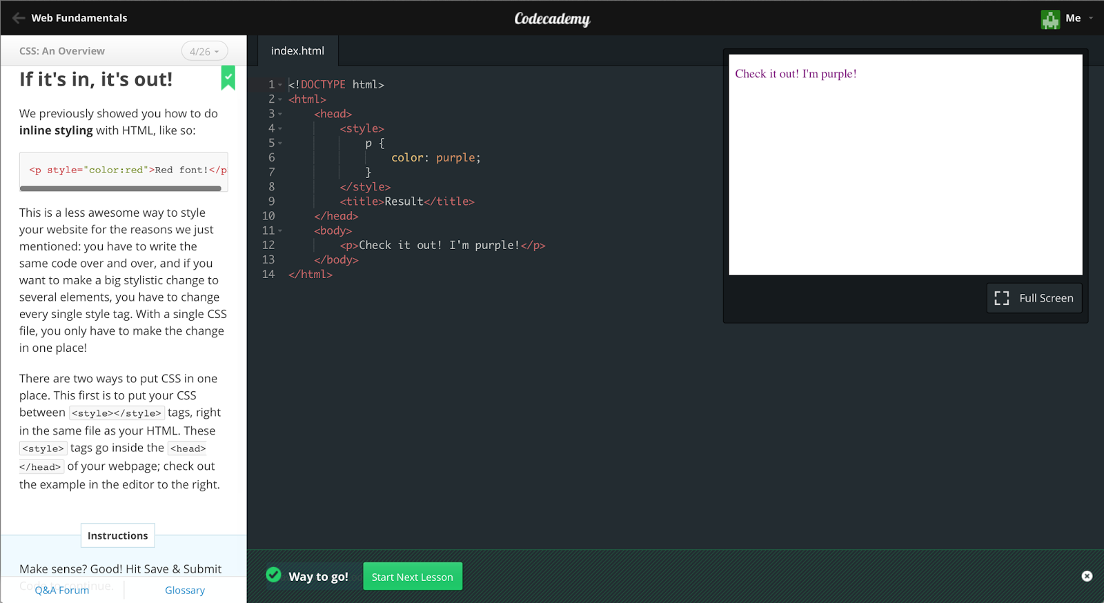 Hey I M Jesslyn Code Academy Html And Css Css An Overview