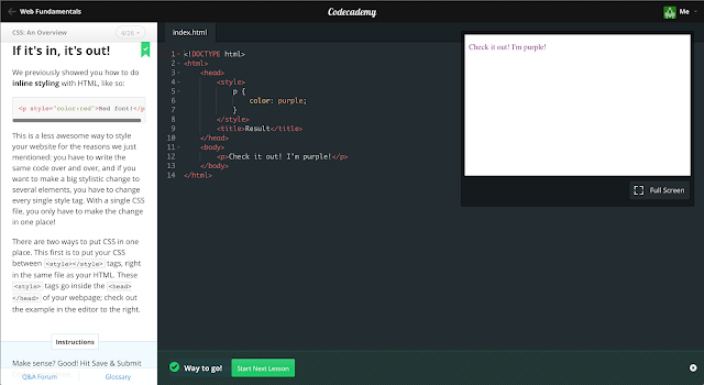 Hey, I'm Jesslyn.: Code Academy : Html & Css | CSS An Overview