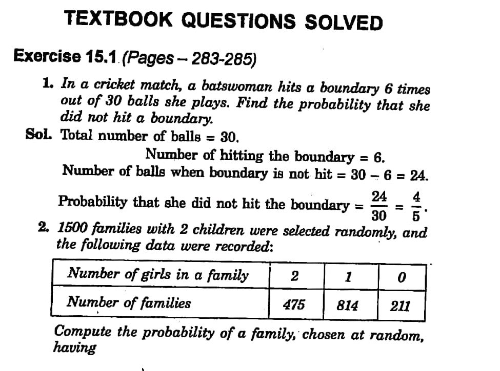 Probability class 9 math - Studypur
