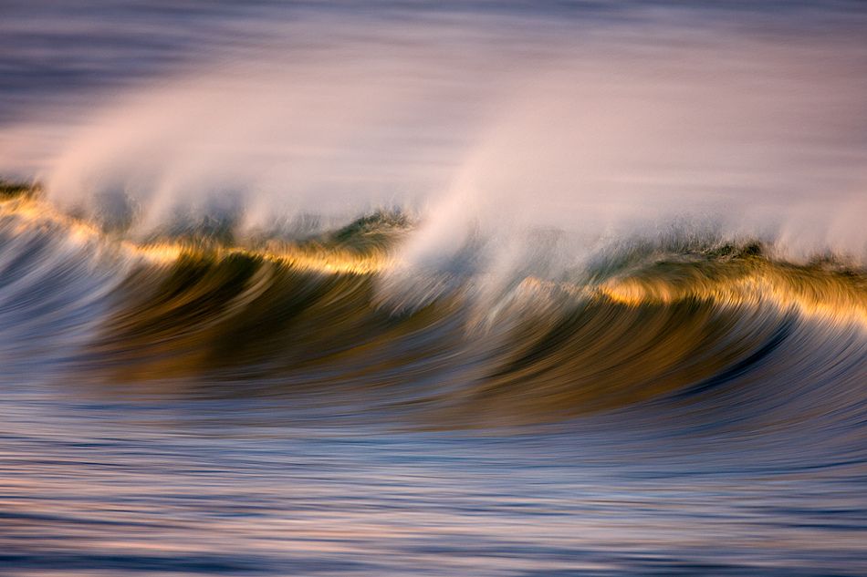 Magnificent Golden Waves of California Ocean - Best Photography, Art ...