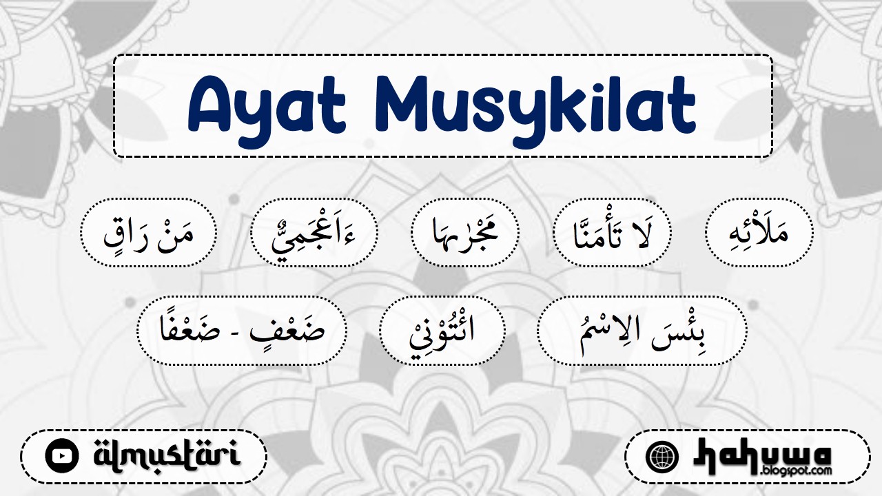 Ayat Musykilat: Shifr, Imalah, Tashil, Naql, Isymam, Saktah, Ibdal ...