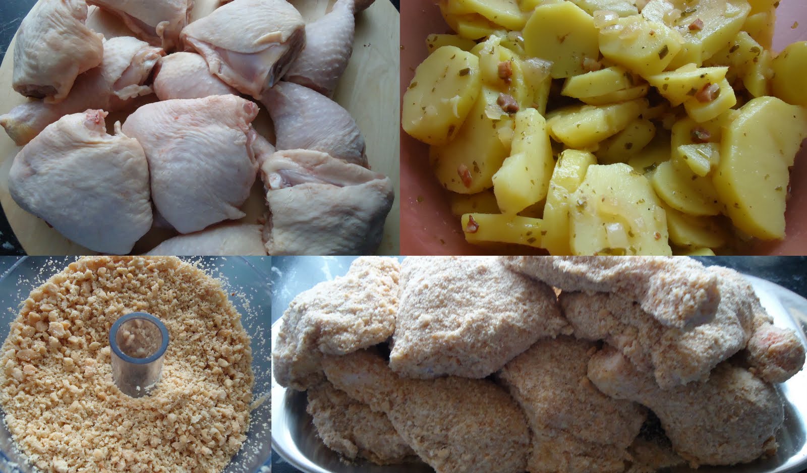 Martinas Kochküche: Backhendle mit grünem Kartoffel Gurken Salat