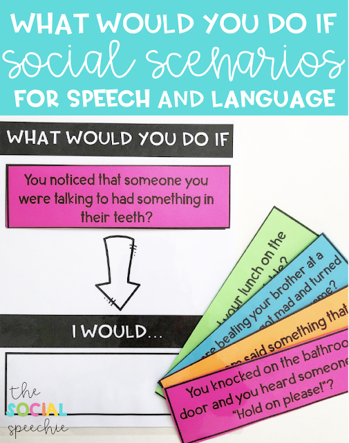 Social Scenarios Activity for Speech and Language | The Social Speechie