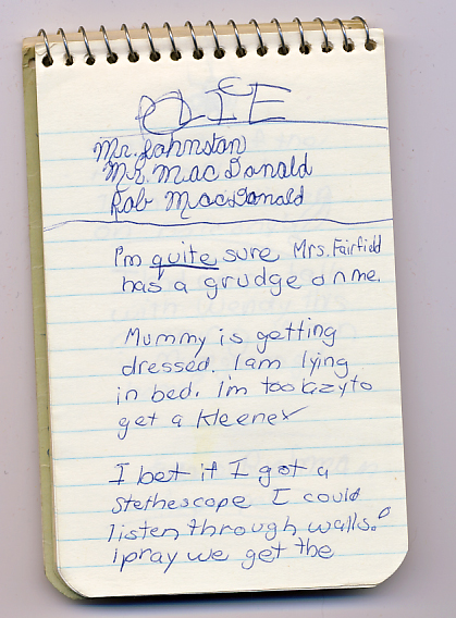 Knatolee's World: Secret Spy Diary, March 7, 1975