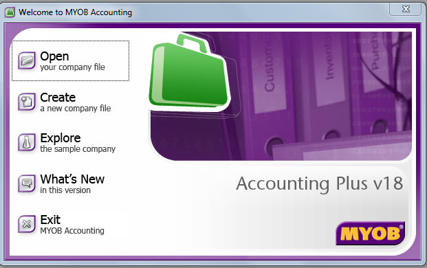 Tampilan Awal MYOB Accounting ~ Myob Accounting