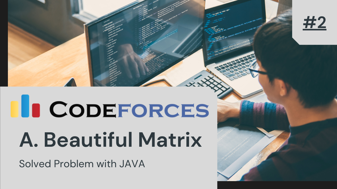 Codeforces Problem A Beautiful Matrix With Java Codeforces Round 161 Div 2 Testing