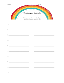 Buggy for Second Grade: Rainbow Spelling