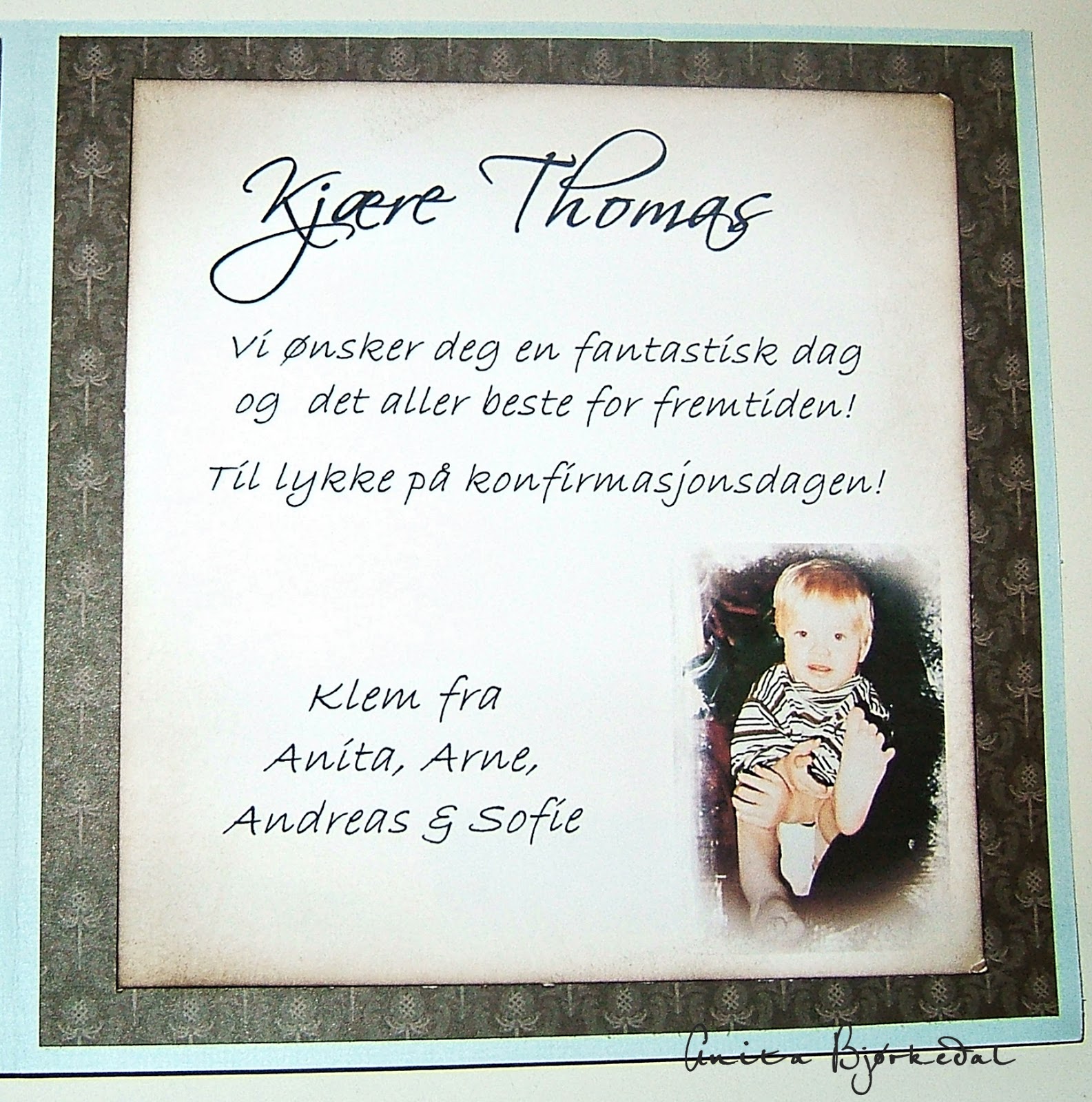 Anitas kreative side: Konfirmasjonskort II