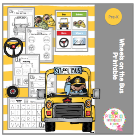 Wheels on the Bus Printable- Updated file added 10 more pages ...