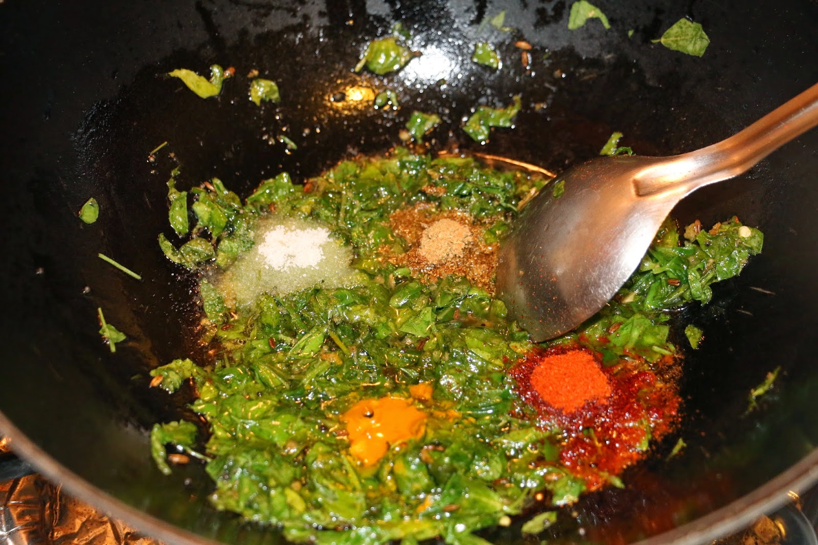 yummy delight for u: Methi Besan Recipe, How to make Methi Besan