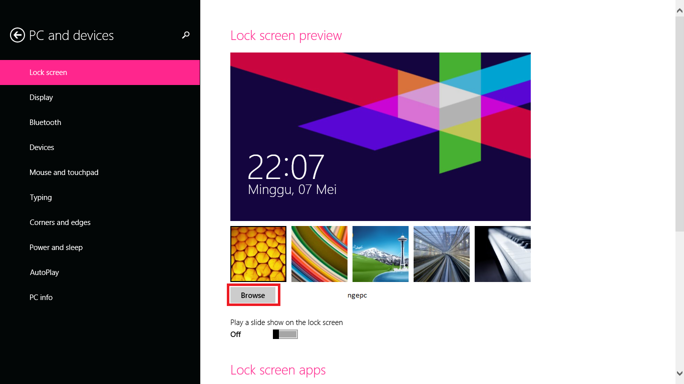Mengganti Gambar Lock Screen di Windows 8 ~ Tutorial Komputer