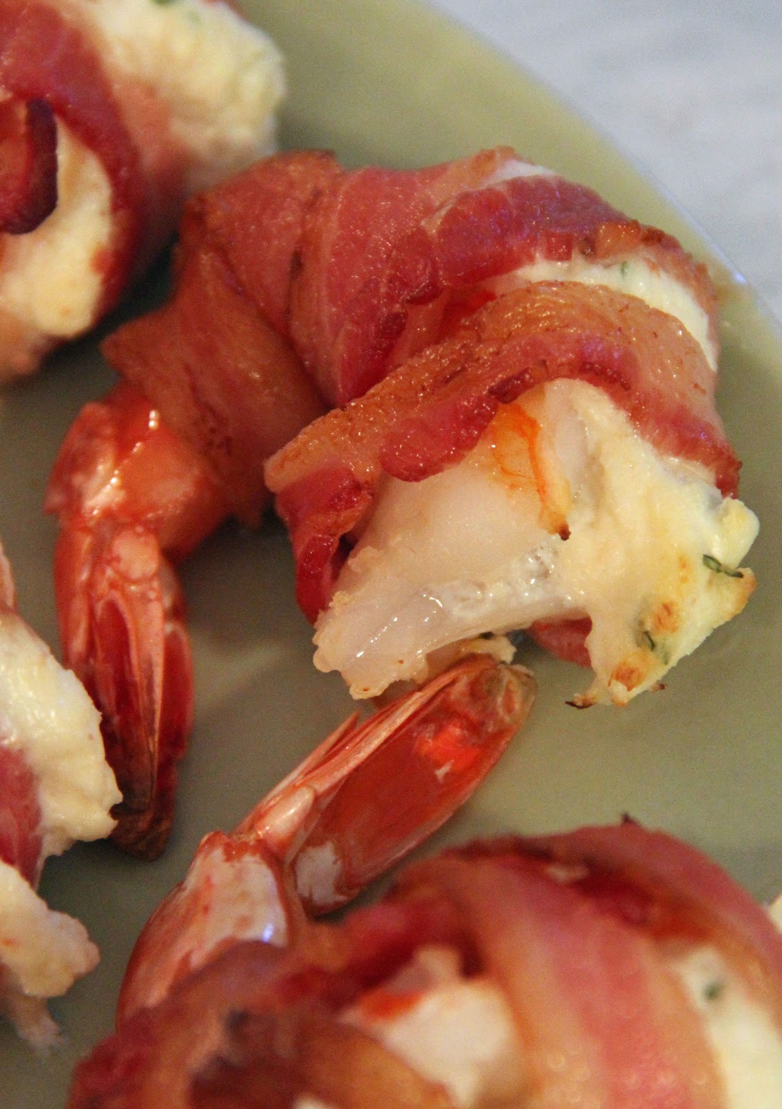 Jo and Sue: Bacon Wrapped Crab Stuffed Prawns