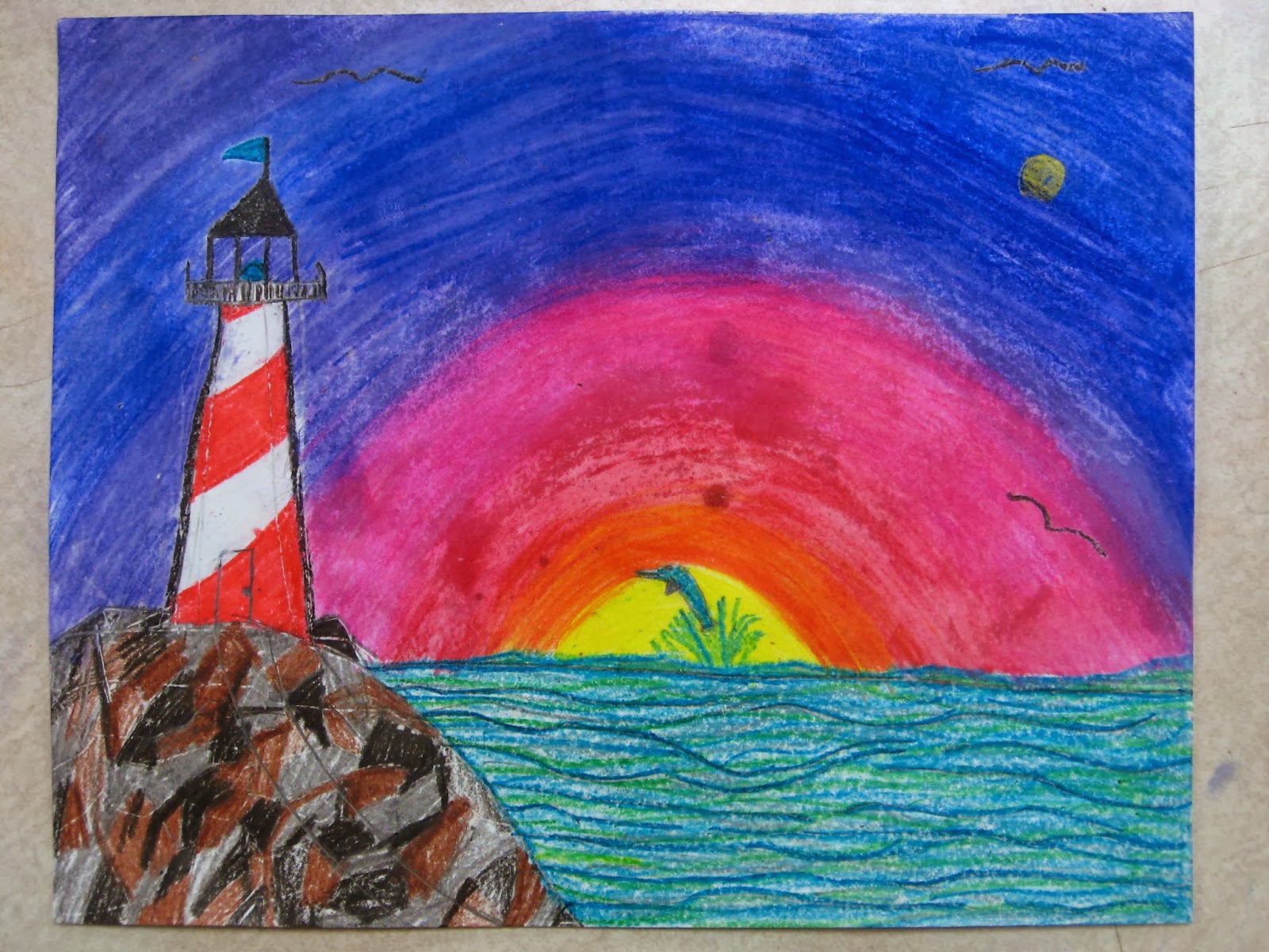 Miss Young's Art Room: 4th and 5th Grade Lighthouses