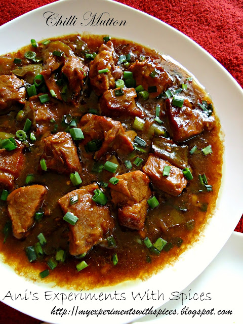 Ani's Experiments With Spices: Chilli Mutton