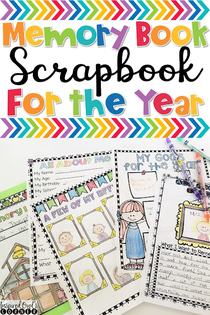 Year Long Memory Book Scrapbook Keepsakes Writing Project - Inspired ...