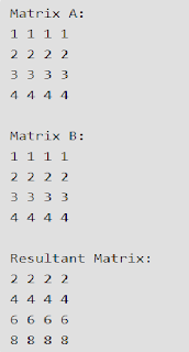 Accept two n x m matrices. Write a Java program to find addition of ...