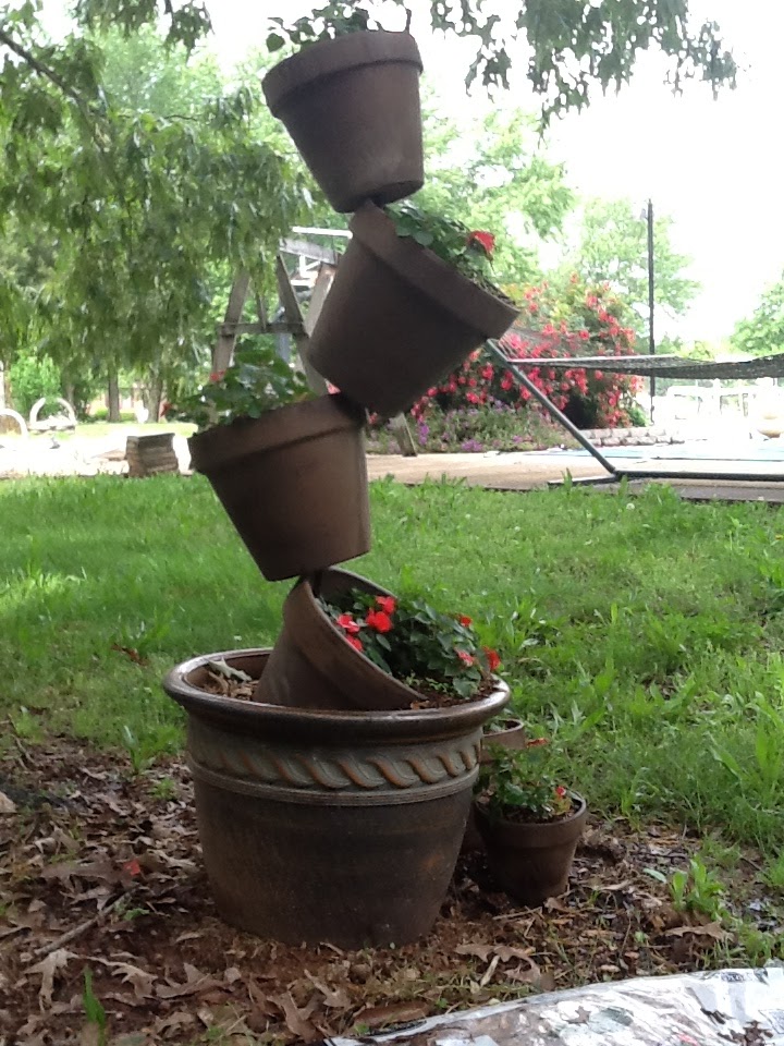 Gena's Creations: Garden Creation - Pot Waterfall