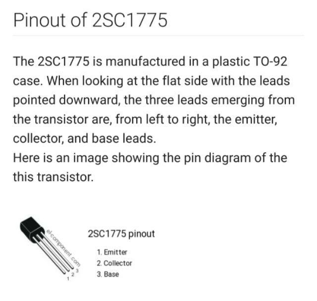 Life Begins at Forty: Two types of C1775 NPN transistor