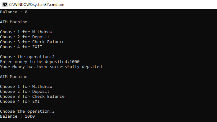 ATM Machine Project in Java Programming with Code