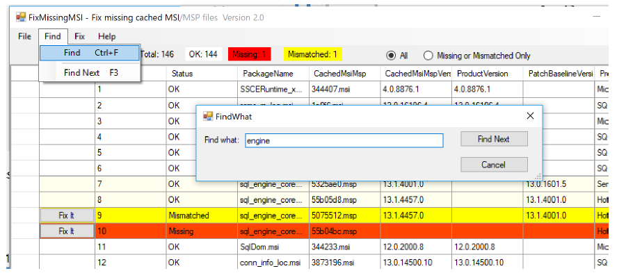SQL/NoSQL Public Diary: Fix Missing MSI/MSP Using New Tool Available at ...