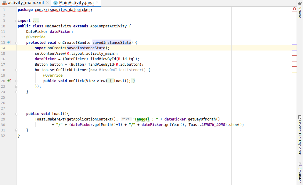 PENGENALAN KOMPONEN UI (PickerView & ListView) DAN PENGGUNAAN APPLICATION RESOURCE PADA ANDROID ...
