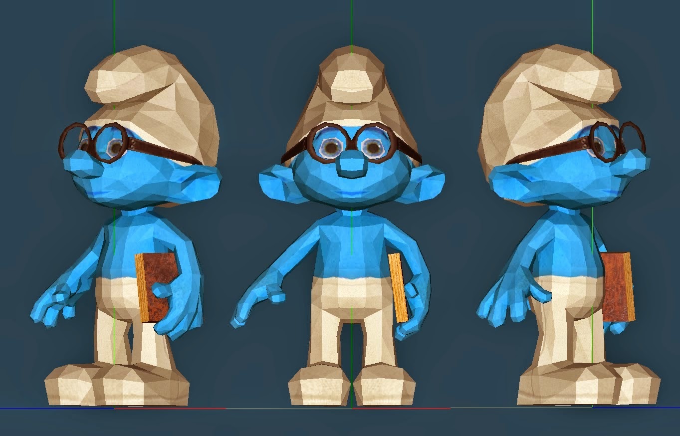 PapercraftZone Br: Nerd Smurf - Papercraft