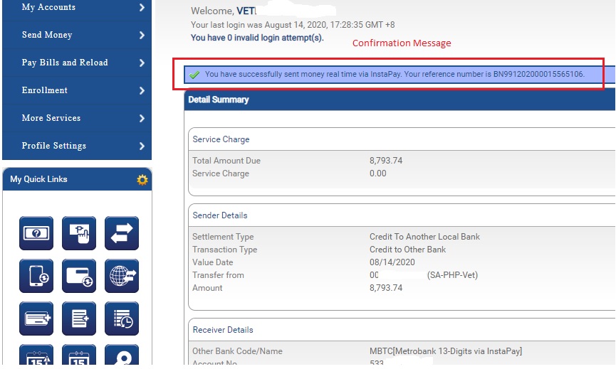How to Send Money Through BDO Online to Another Local Bank