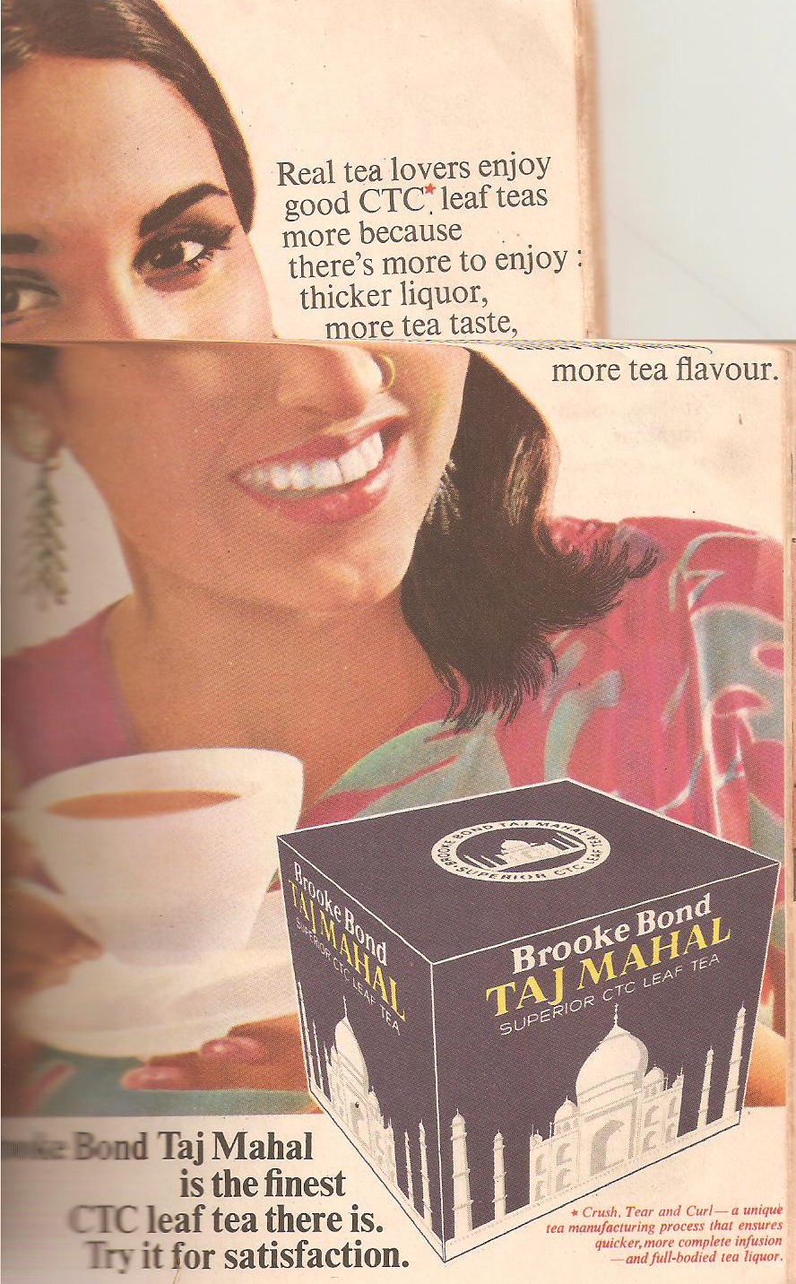 Vintage Ad of TAJMAHAL Tea - Classic Indian Advertisements
