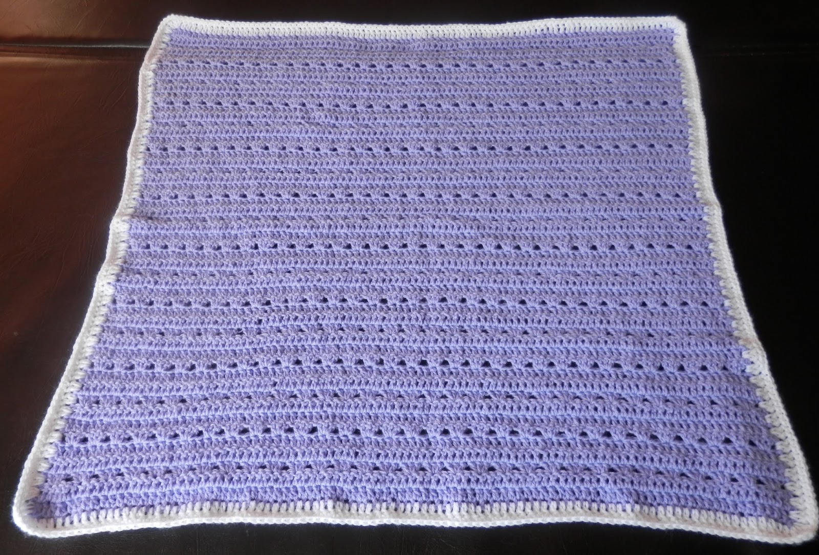 Karens Crocheted Garden of Colors: Purple Baby Blanket