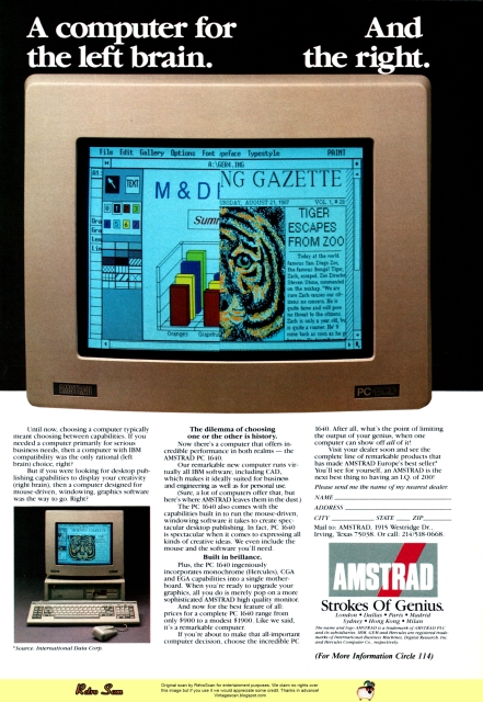 Rétro Scan: Amstrad PC 1640 (1988)