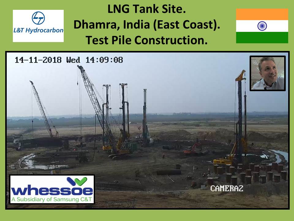 LNG Tank Site - Dhamra, India - Piling Construction.