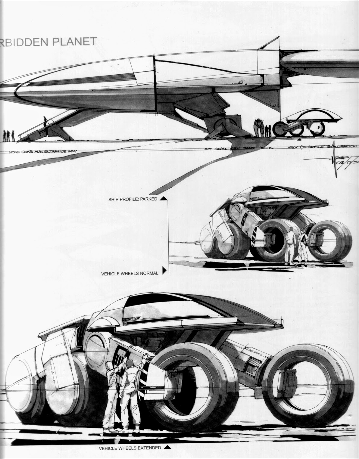 Concept Art from the FORBIDDEN PLANET Remake by Syd Mead : r/RetroFuturism