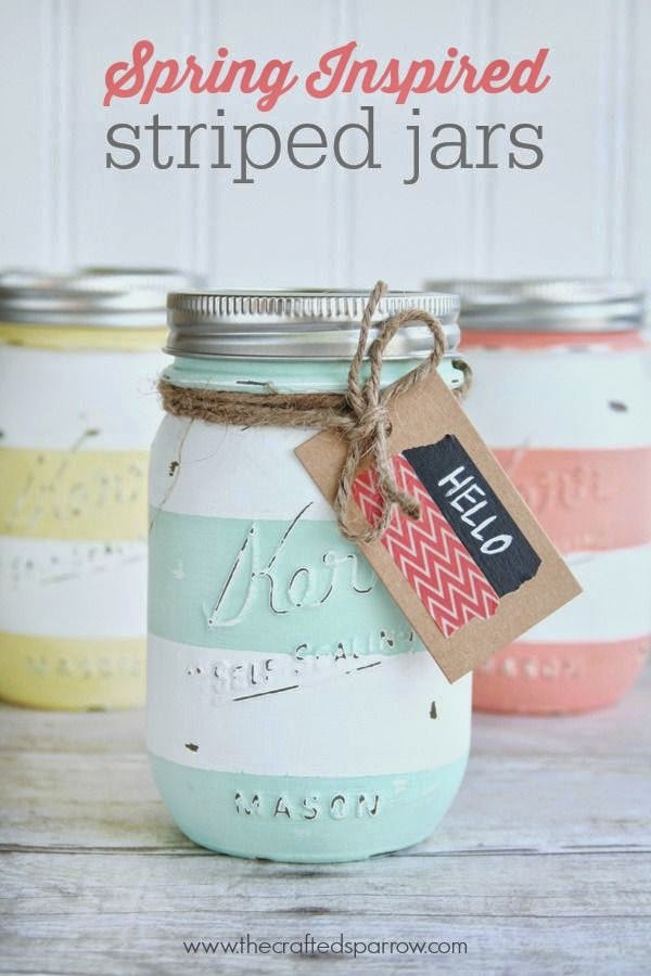 Allred Design Blog: Inspired by Pinterest: Painted Mason Jars