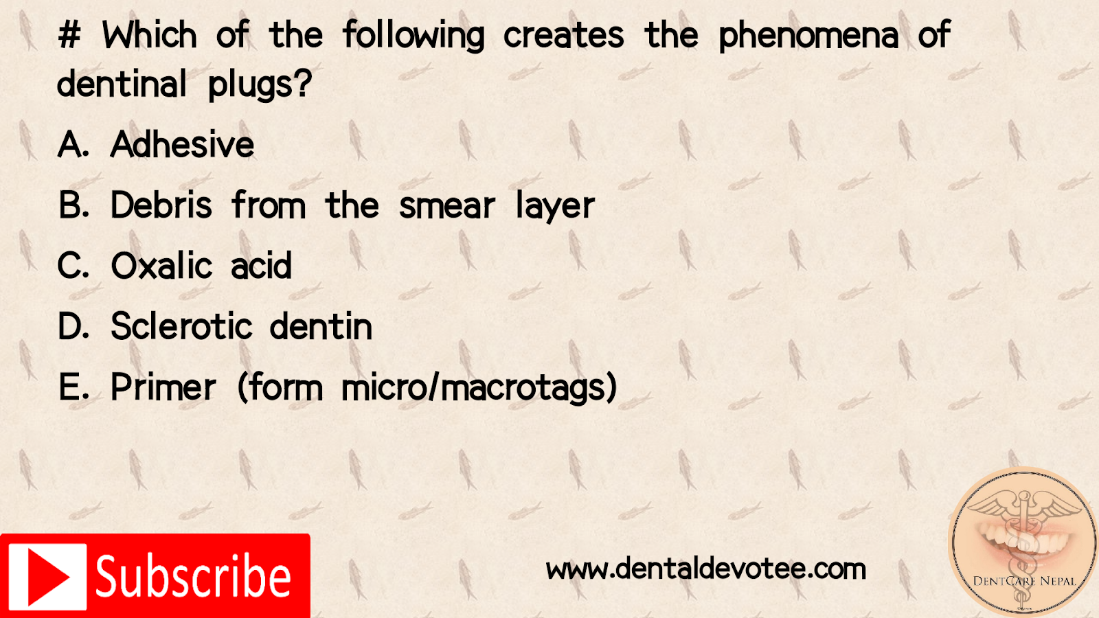 Dentosphere : World of Dentistry: Dentinal plugs