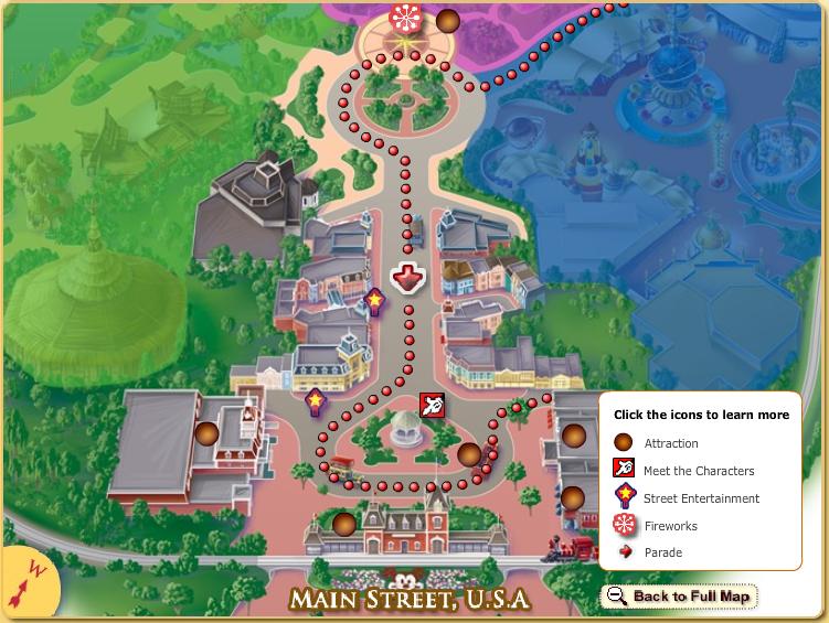Disneyland Map Main Street