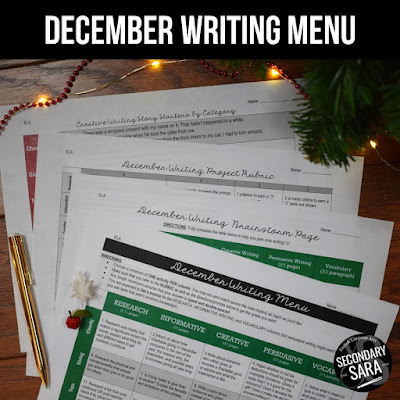 10 Christmas Activities for Secondary English Classes | SECONDARY SARA