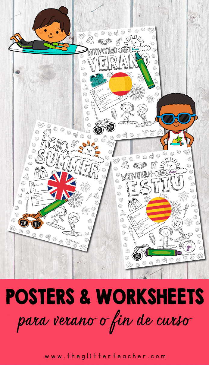 Portada de fin de curso para descargar GRATIS - The Glitter Teacher