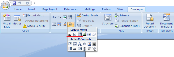 Chandler: Word legacy checkbox 使用方法 Chandler: Word legacy checkbox 使用方法