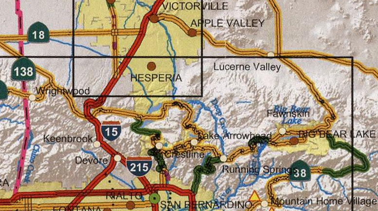 California State Route 18; Rim of the World to the Mojave Desert