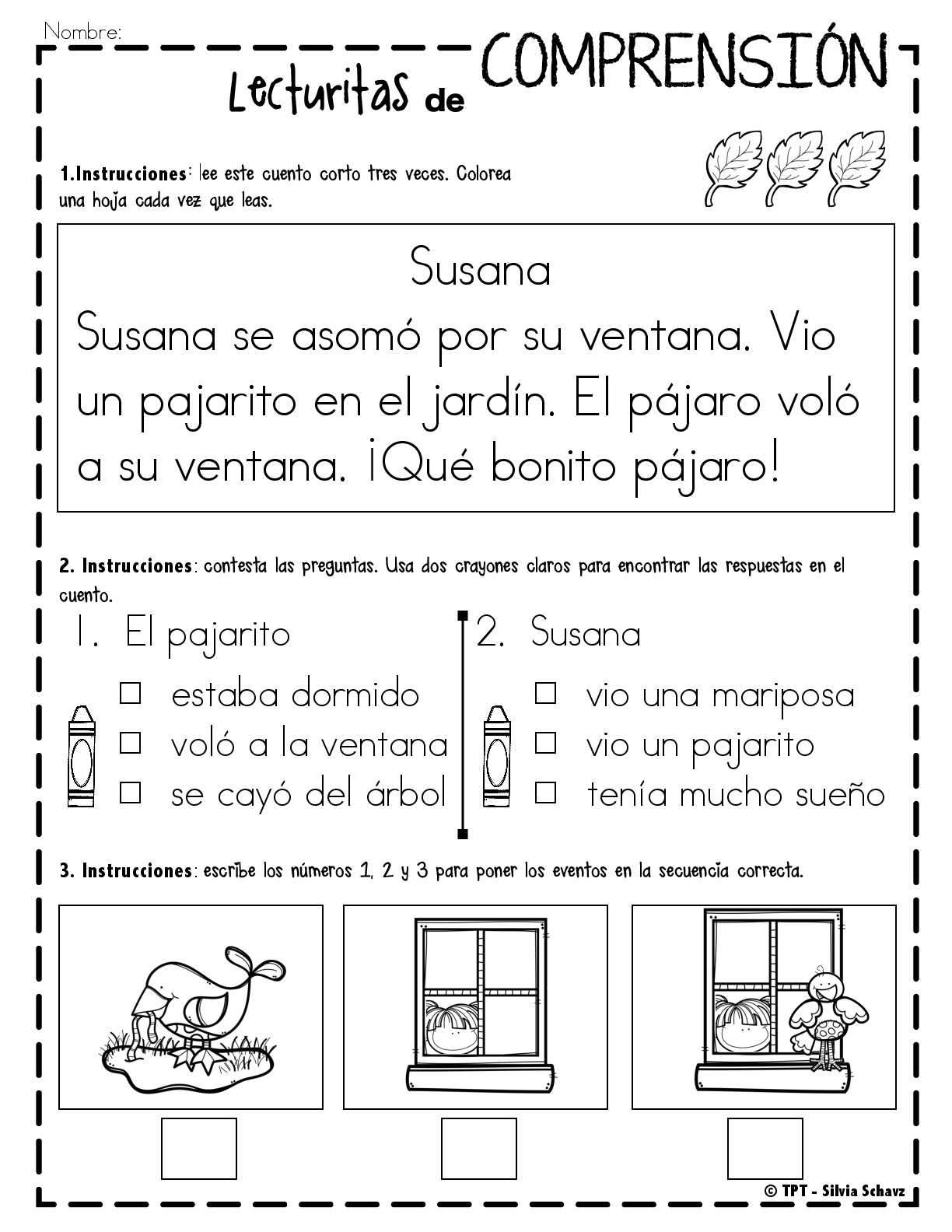 Fichas de Primaria: Lecturas sencillas