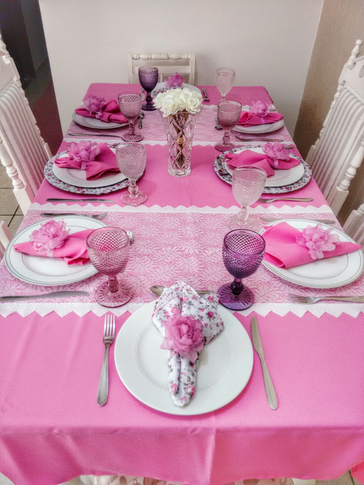 Blog da Letis: Mesa Posta - Rosa + Floral
