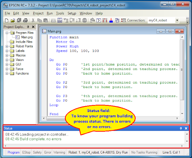 Create New Project to control EPSON Robot Motion | Robotics University