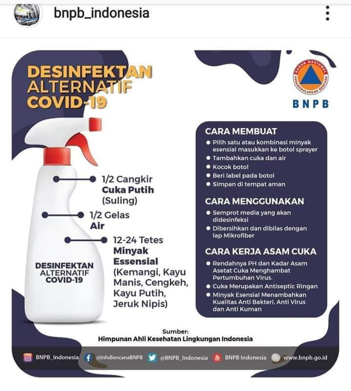 MURAH DAN MUDAH, MEMBUAT DESINFEKTAN ALTERNATIF COVID-19 | Tren Opini