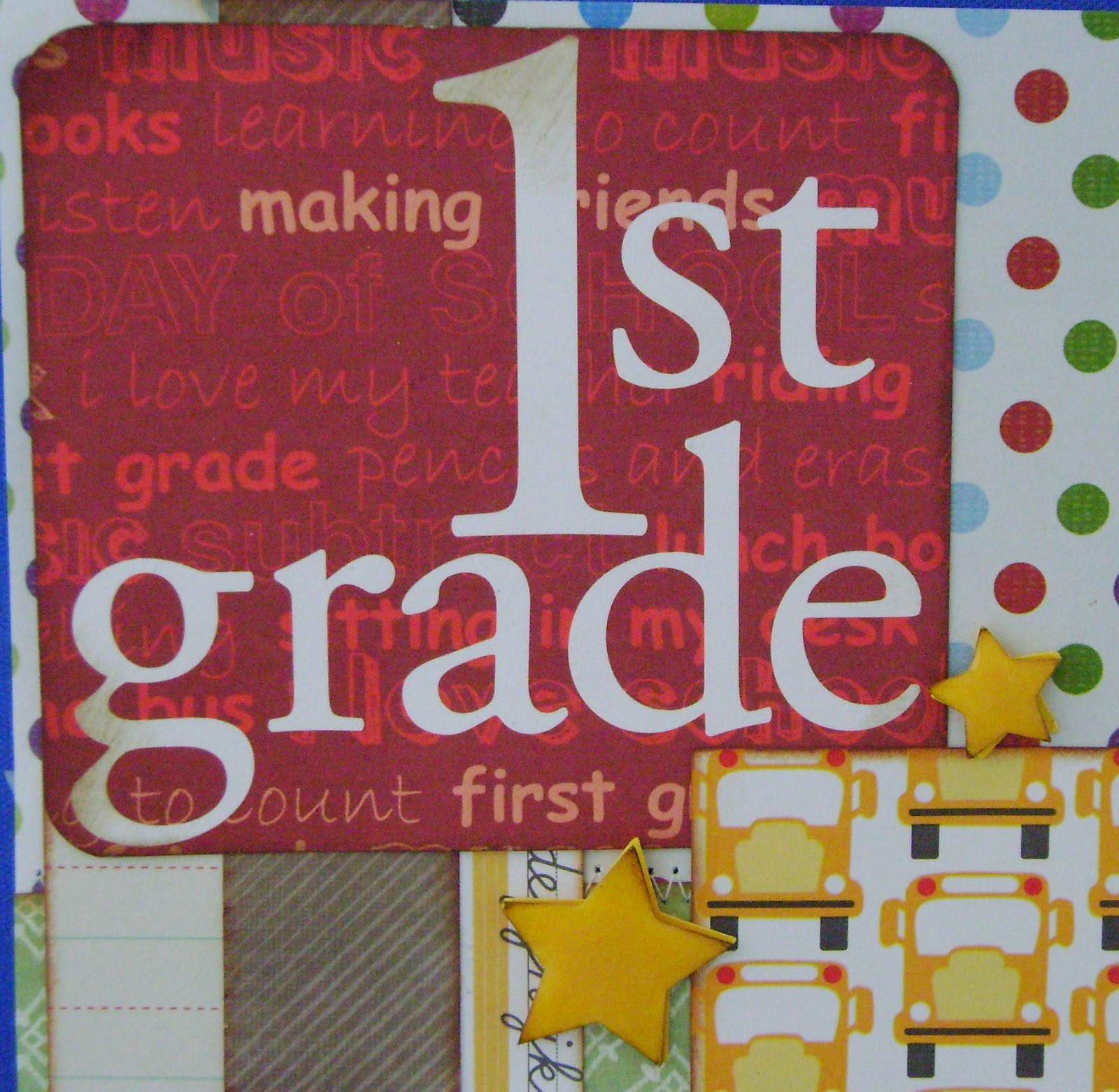 First Grade Scrapbook Layout (Girl)
