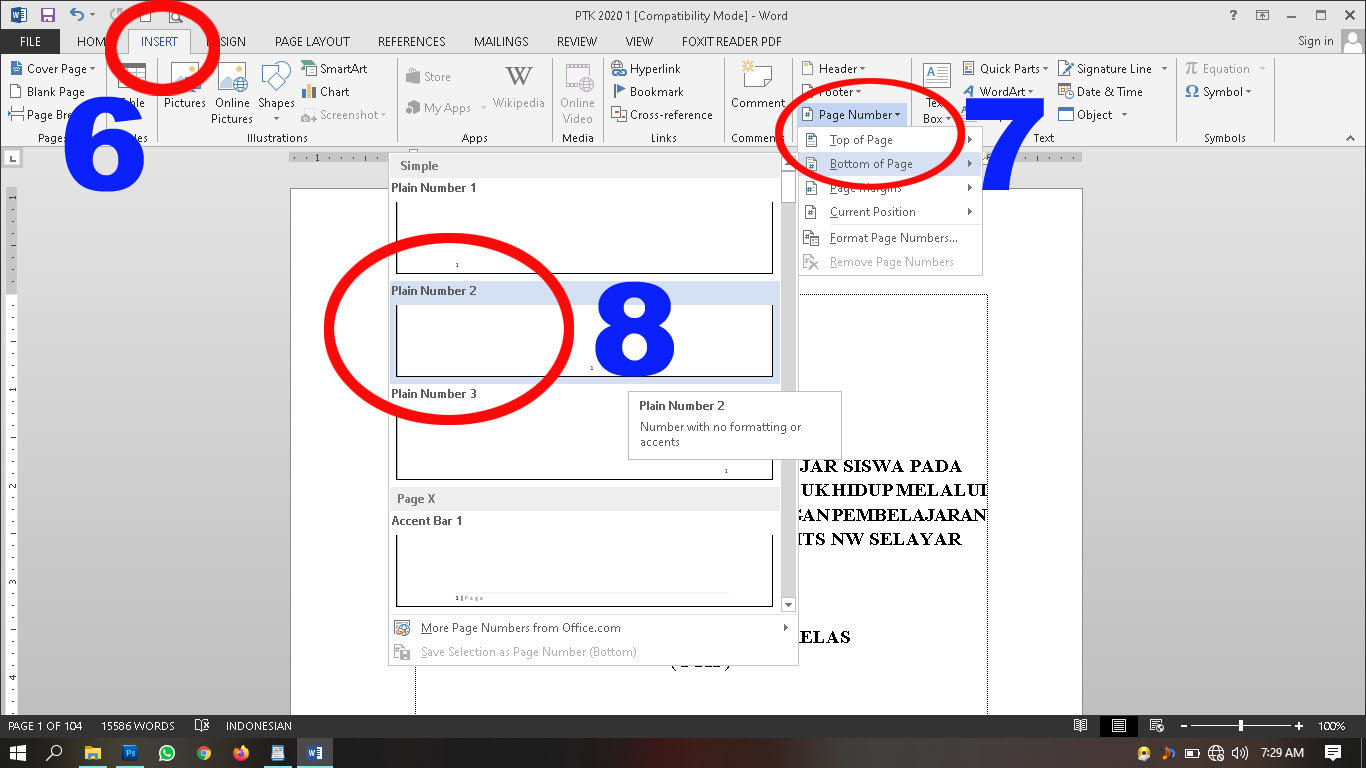 Cara Membuat Page Number atau Nomor Halaman Huruf Romawi dan Angka ...