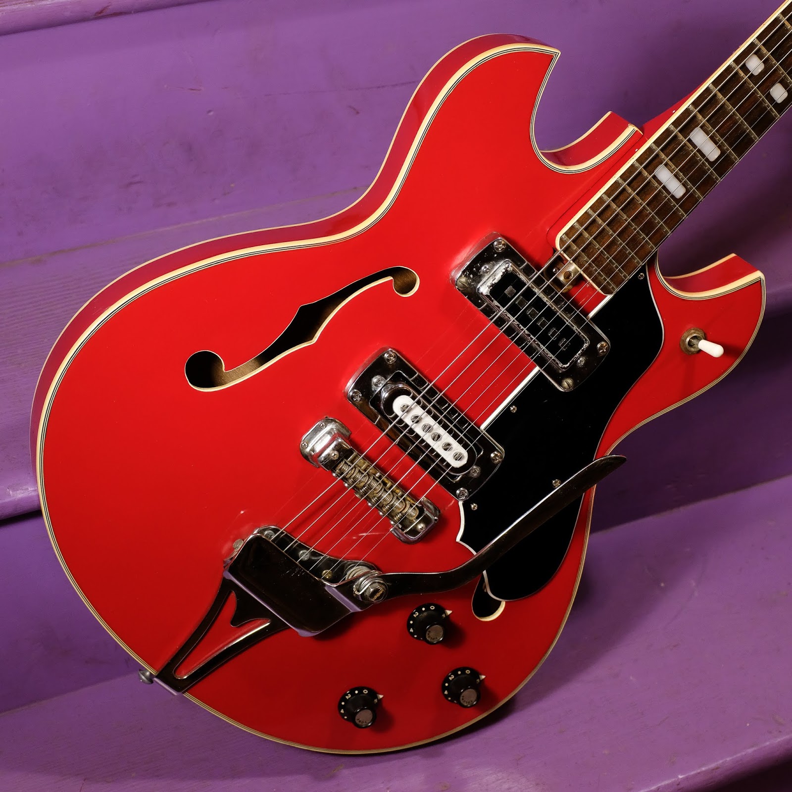 1960s Kawai-made Sekova Semihollow Electric Guitar